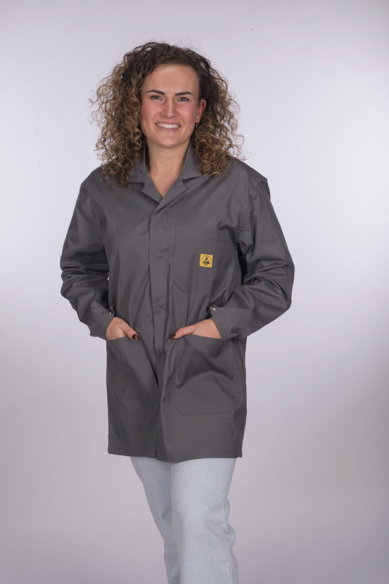 ESD Lab Coats 1/2 Length Grey