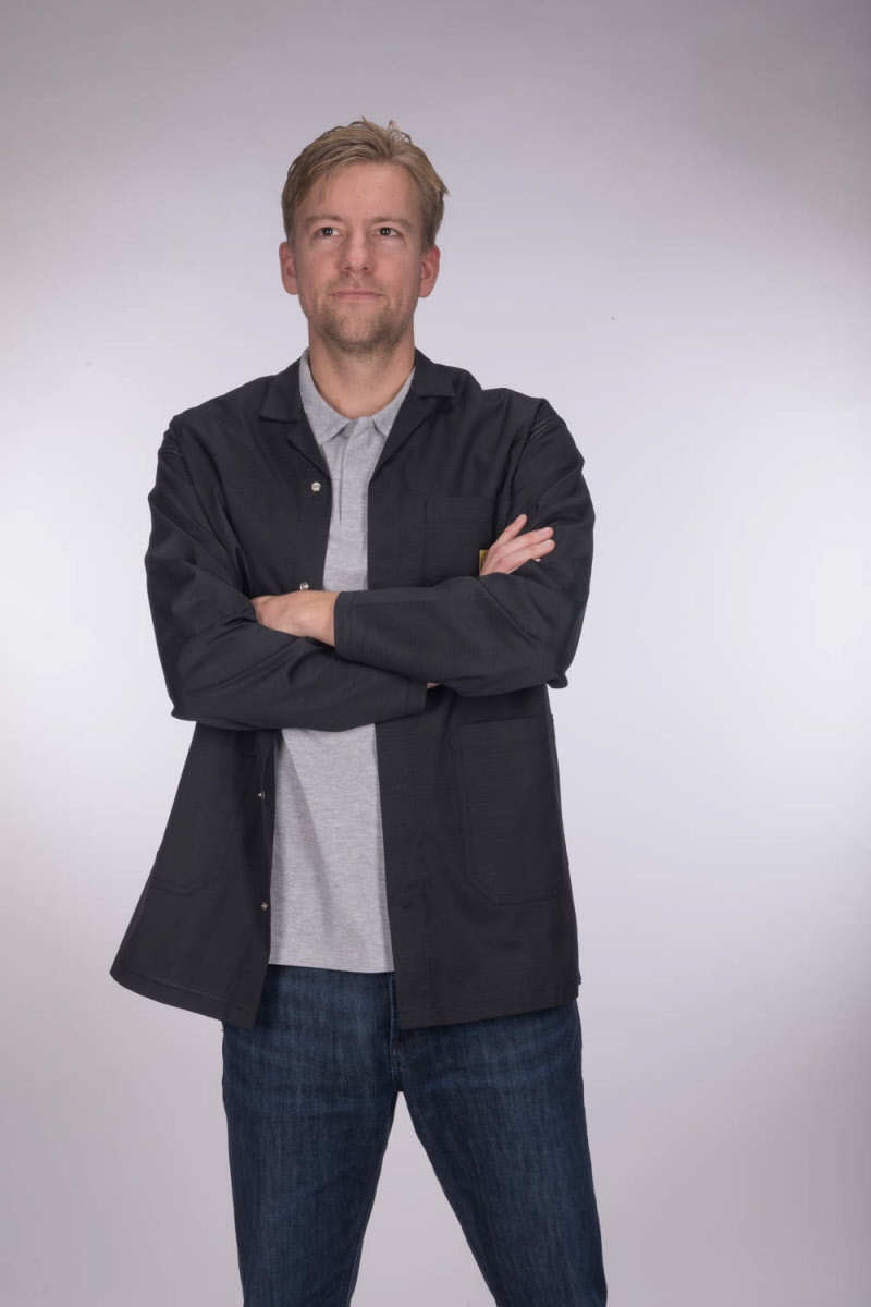 ESD Lab Coats 1/2 Length Black