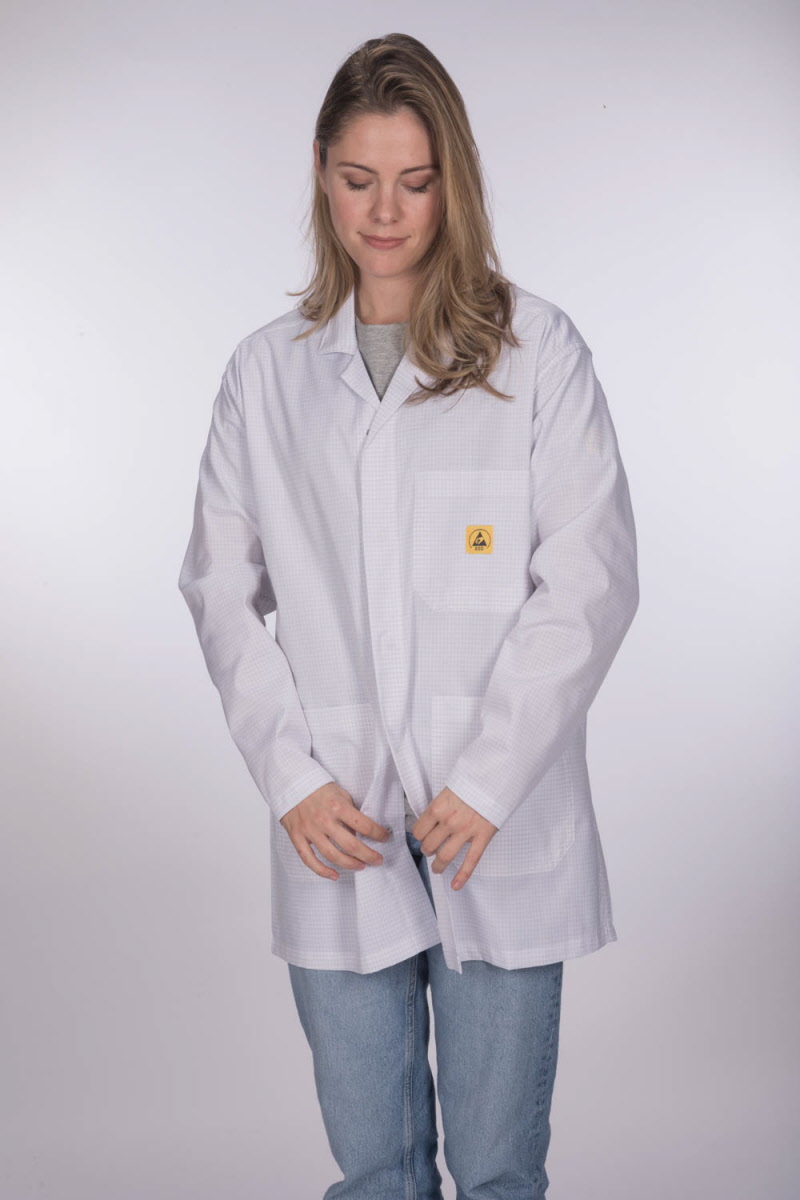 ESD Lab Coats 1/2 Length White